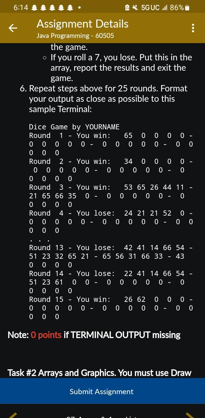 Solved Lab: Arrays Please include TERMINAL OUTPUTS with your | Chegg.com