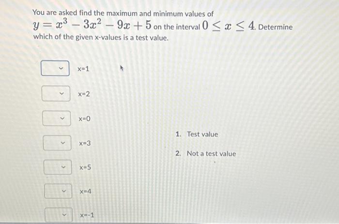 Solved You are asked find the maximum and minimum values of | Chegg.com