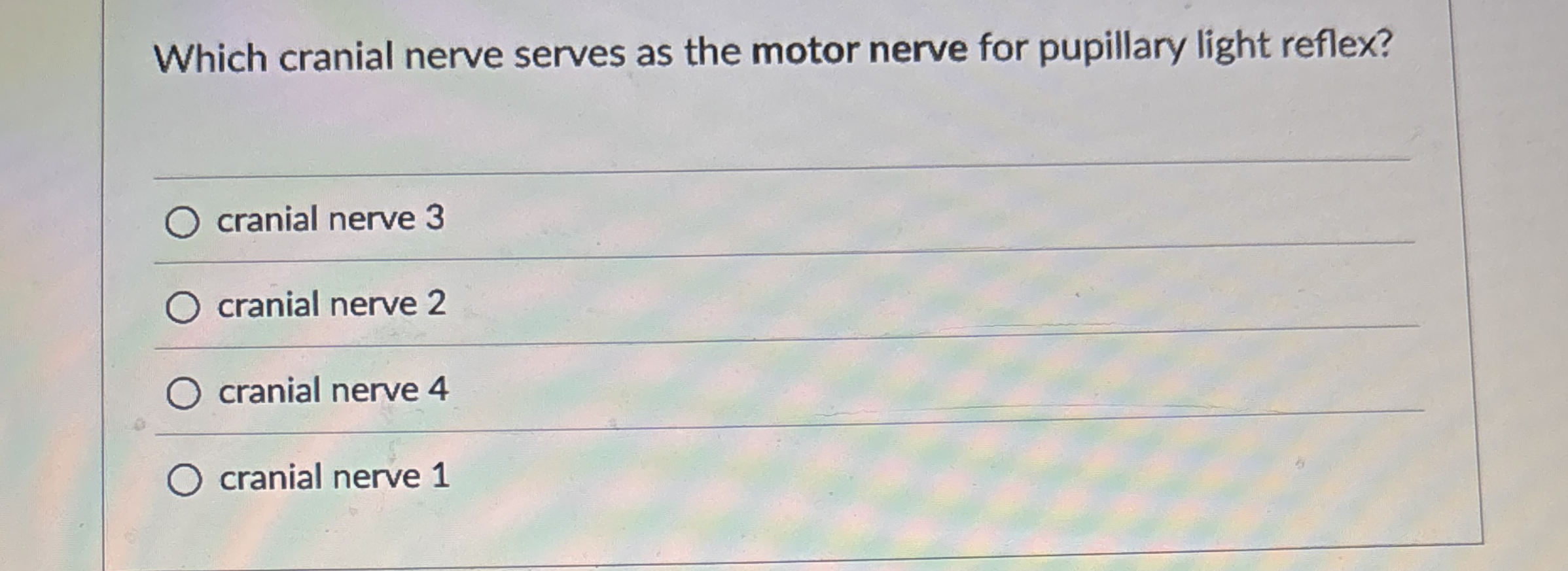 Solved Which cranial nerve serves as the motor nerve for | Chegg.com
