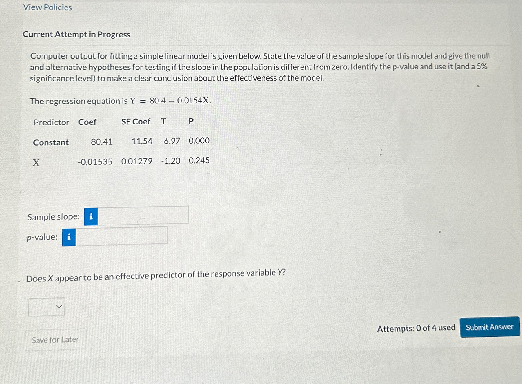 Solved View PoliciesCurrent Attempt in ProgressComputer | Chegg.com