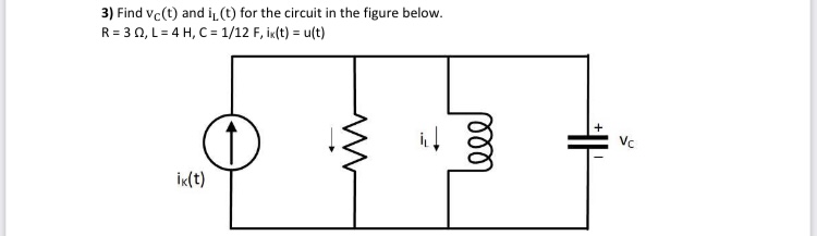 Solved Find vC(t) ﻿and iL(t) ﻿for the circuit in the figure | Chegg.com