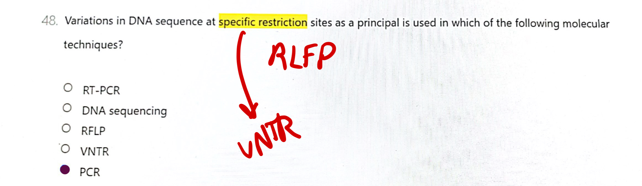 Solved Variations in DNA sequence at specific restriction | Chegg.com