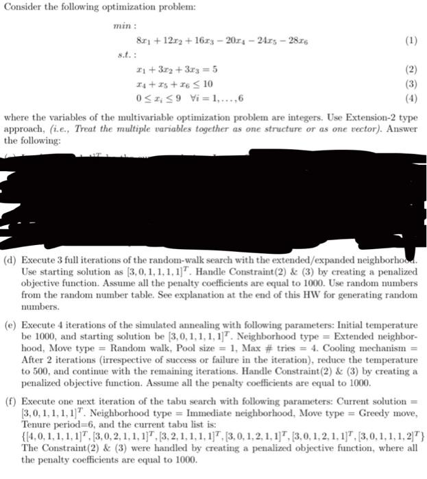 Consider the following optimization problem: min : | Chegg.com