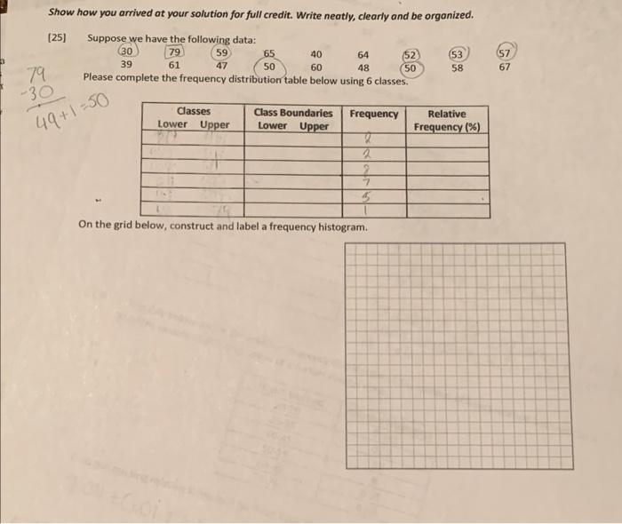 Solved Show how you arrived at your solution for full | Chegg.com