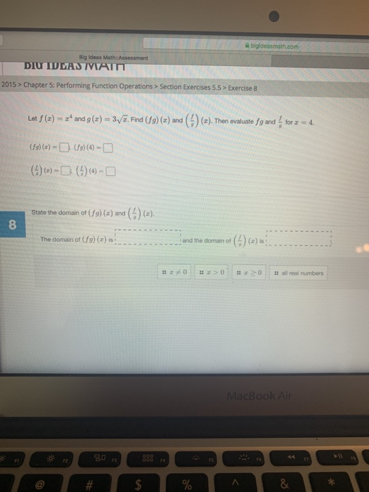 Solved bigideasmath.com Big Ideas Math Assessment DIU IDVAD | Chegg.com