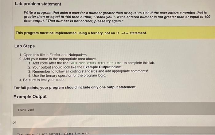Solved Lab problem statement Write a program that asks a | Chegg.com