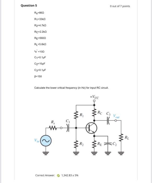 Solved Question 20 0 out of 7 points Design a Sallen-Key low | Chegg.com