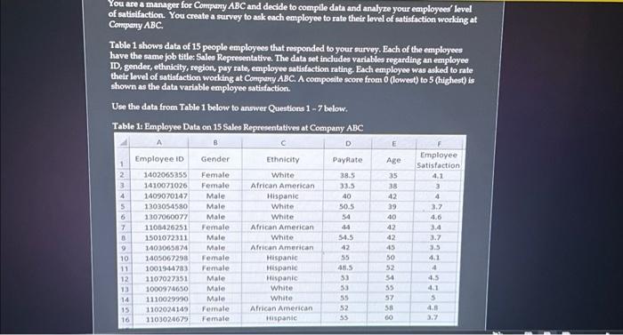 Solved You are a manager for Compony ABC and decide to | Chegg.com