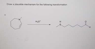 Draw a plausible mechanism for the following | Chegg.com