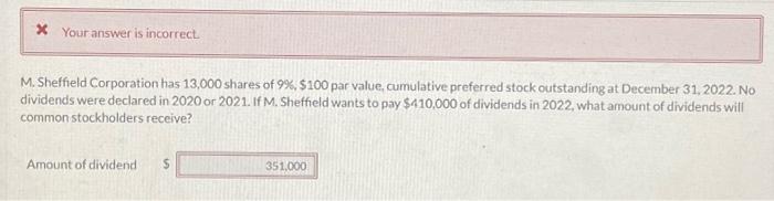 Solved M. Sheffield Corporation has 13,000 shares of 9%,$100 | Chegg.com
