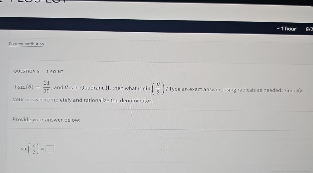 Solved Content attributionQUESTION 9 - 1 POINTIf | Chegg.com Solved Content attributionQUESTION 9 - 1 POINTIf | Chegg.com