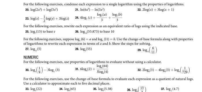 Solved 3 3 For the following exercises, condense each | Chegg.com