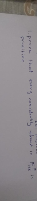 Solved is 128 1. prove that every non-identity element in | Chegg.com