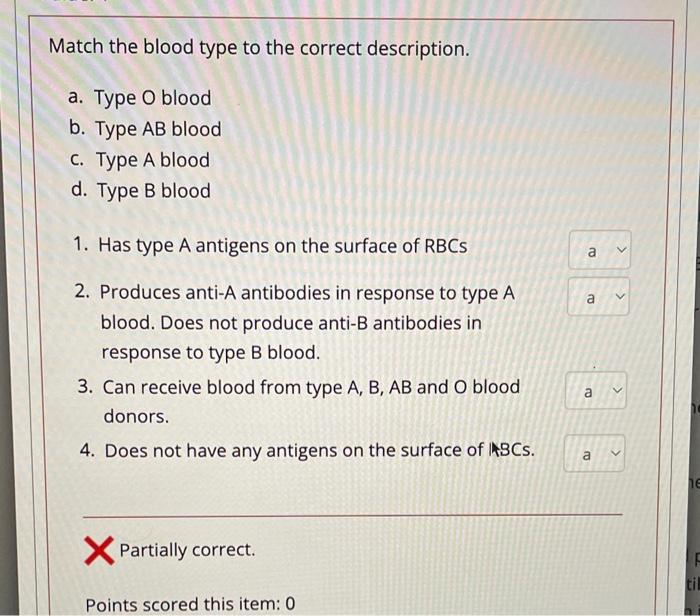 Solved Match the blood types to the people they can be | Chegg.com