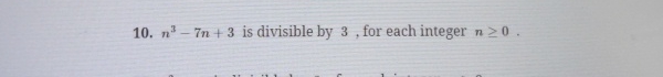 Solved Prove statement by mathematical induction .n3-7n+3 | Chegg.com