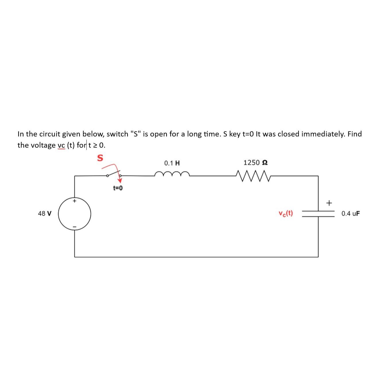 Solved In the circuit given below, switch " S " ﻿is open for | Chegg.com