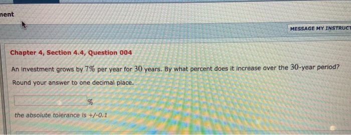 Solved nent MESSAGE MY INSTRUCT Chapter 4, Section 4.4, | Chegg.com