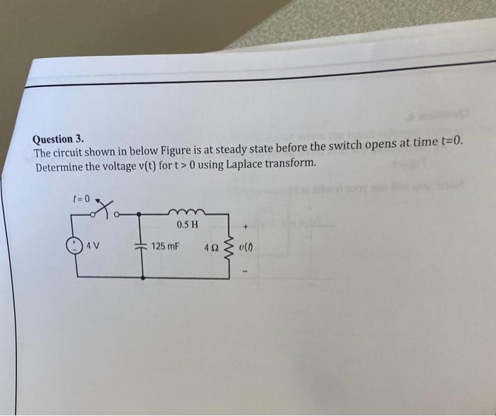 [Solved]: Question 3. The circuit shown in below Figure is