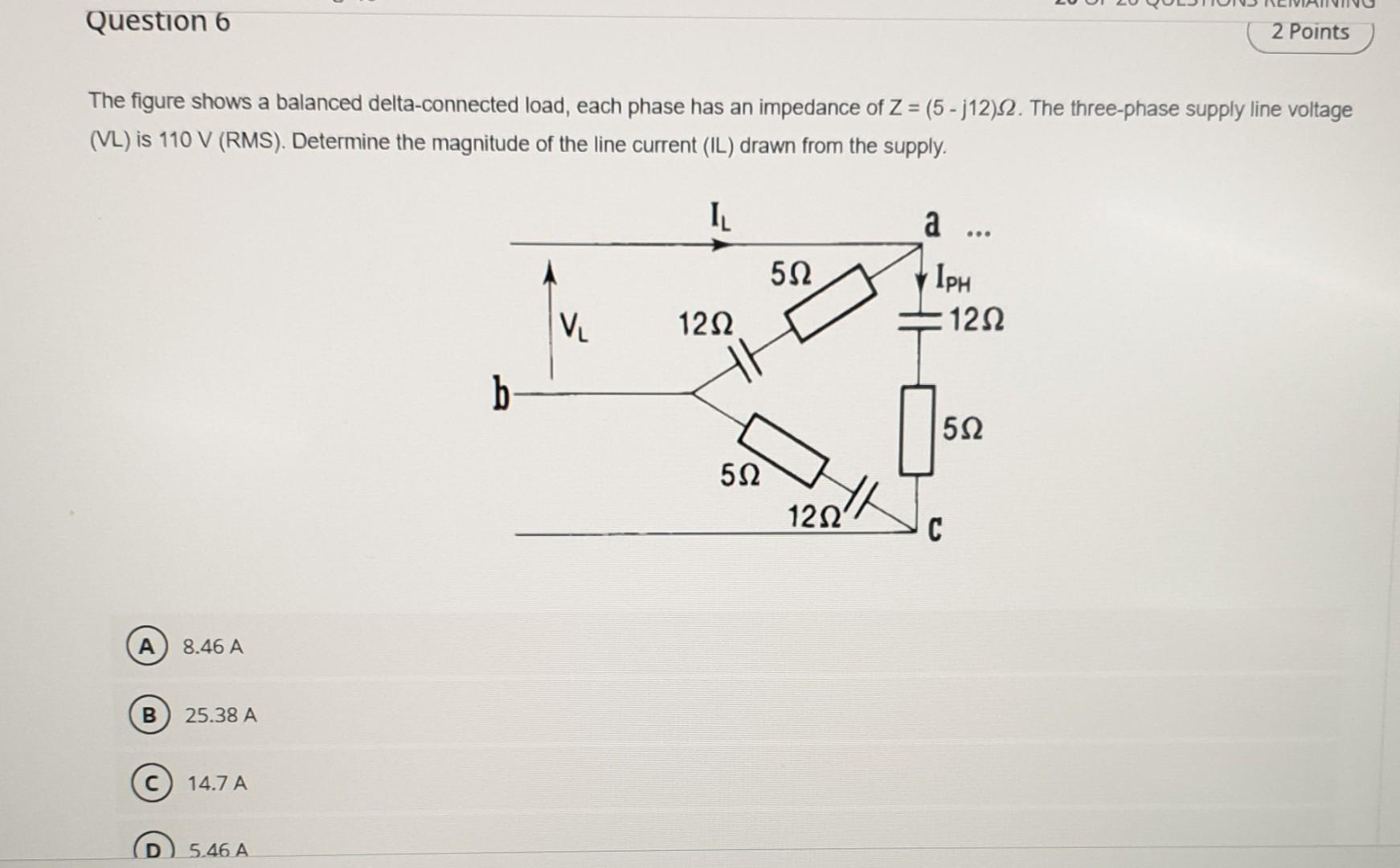 Solved The figure shows a balanced delta-connected load, | Chegg.com