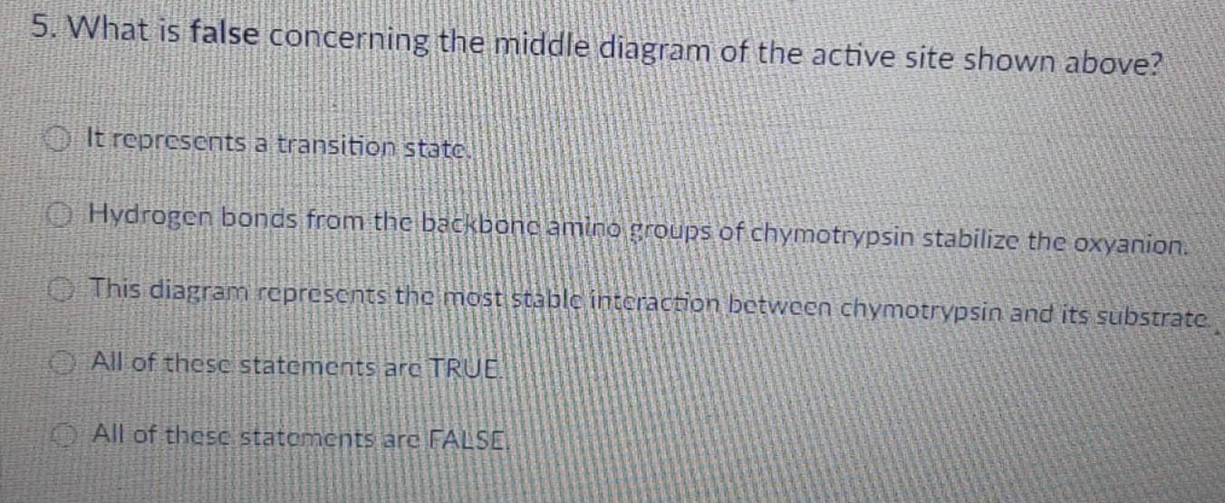 Solved 5. What is false concerning the middle diagram of the | Chegg.com