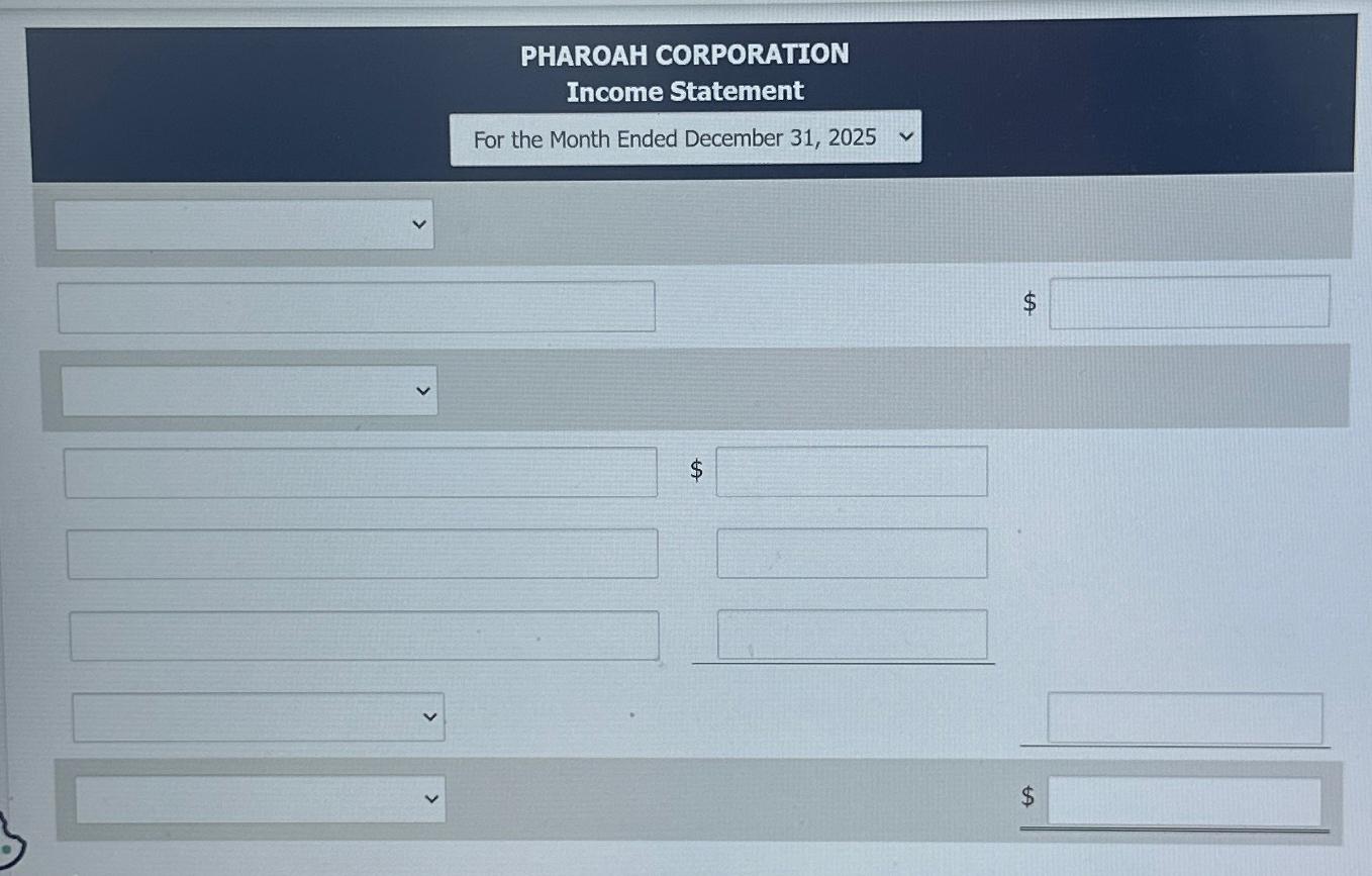 Solved Pharoah Corporation began operations on January | Chegg.com