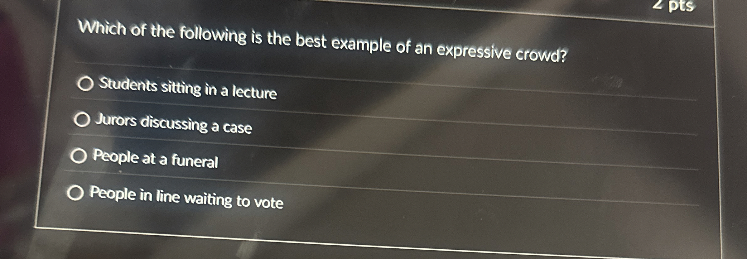 Solved Which of the following is the best example of an | Chegg.com