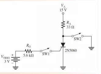Solved Determine the gate trigger current and the anode | Chegg.com