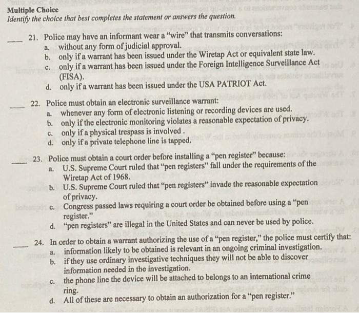 Solved Multiple Choice Identify the choice that best | Chegg.com