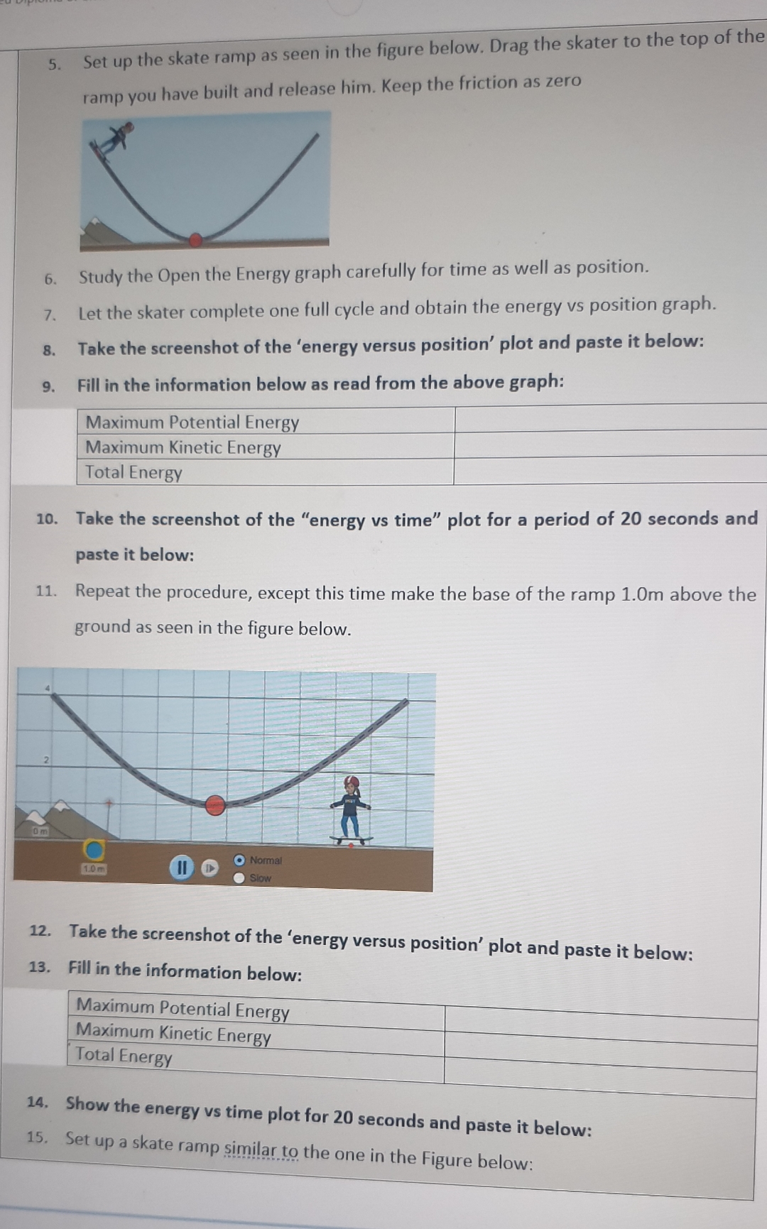 Solved Set up the skate ramp as seen in the figure below. | Chegg.com