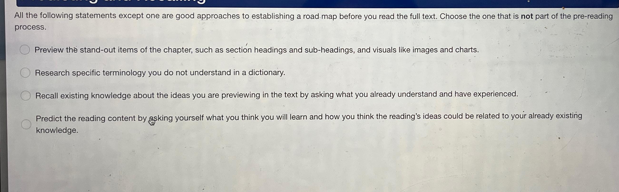 Solved All the following statements except one are good | Chegg.com