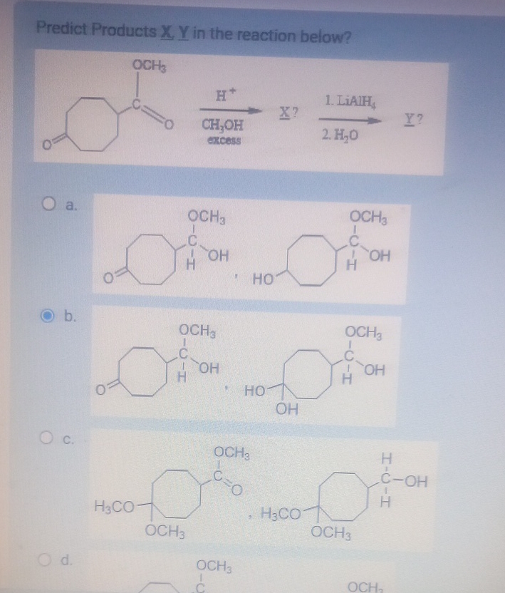 Solved Predict Products x,Y ﻿in the reaction | Chegg.com