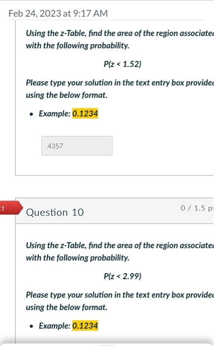Solved Using the z-Table, find the area of the region | Chegg.com