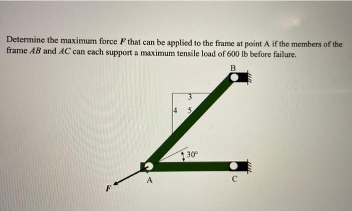 Solved Determine the maximum force F that can be applied to | Chegg.com