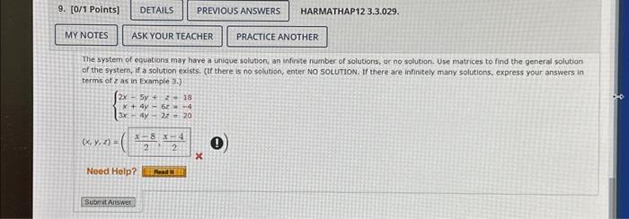 Solved The system of equations may have a unique solution, | Chegg.com