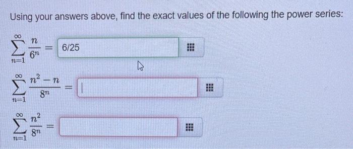 Solved Using your answers above, find the exact values of | Chegg.com
