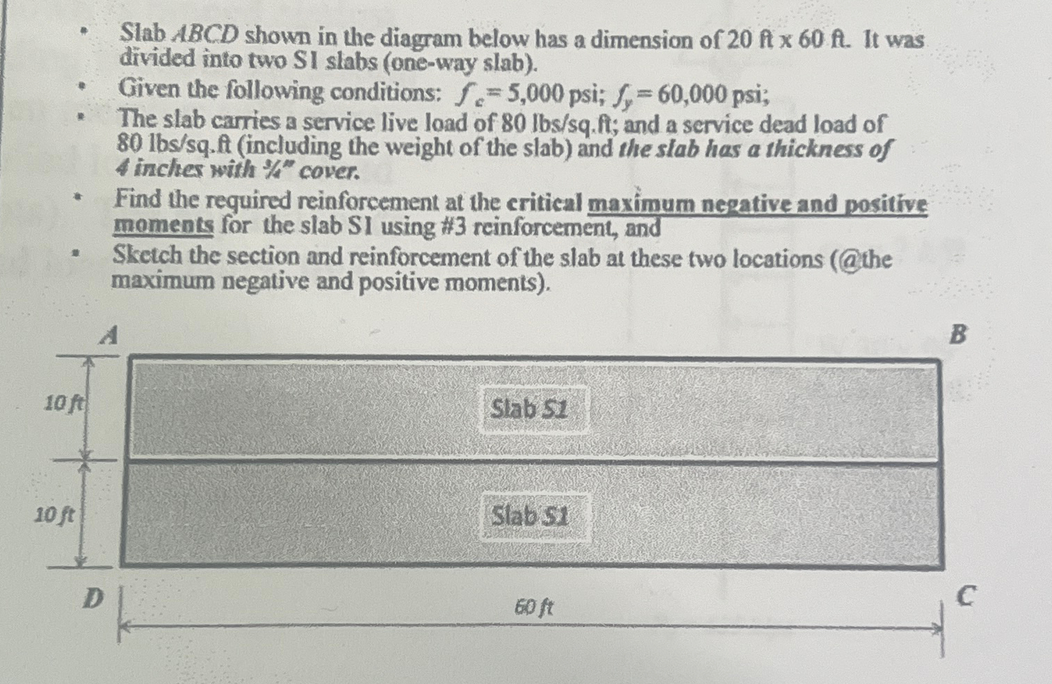 Solved Slab ABCD shown in the diagram below has a dimension | Chegg.com