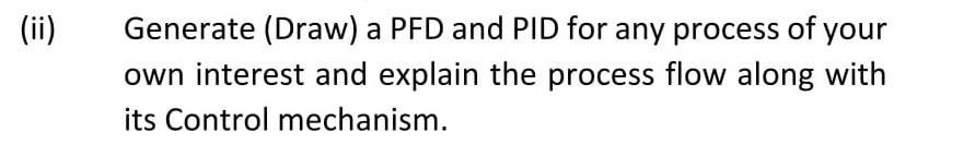 Solved (ii) Generate (Draw) a PFD and PID for any process of | Chegg.com