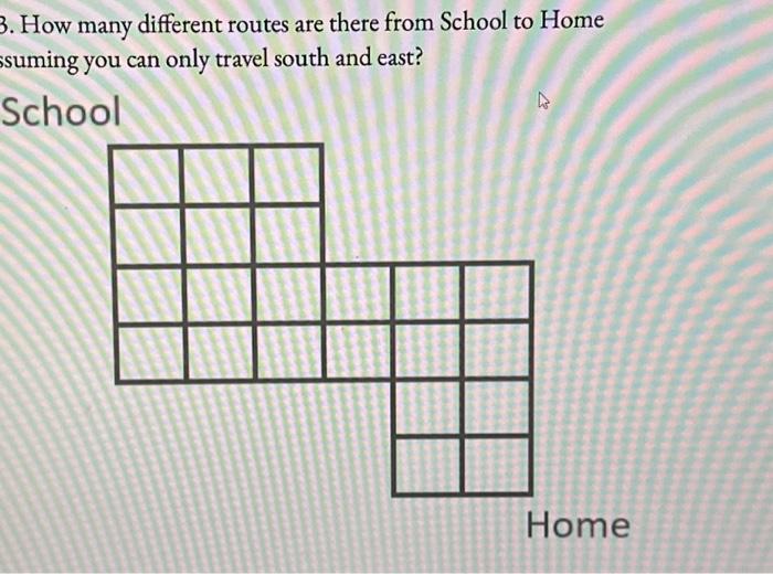 Solved How many different routes are there from School to | Chegg.com
