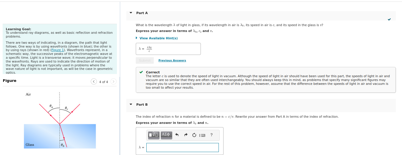 Solved Learning Goal:To understand ray diagrams, as well as | Chegg.com