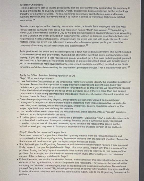 Solved Cumulative Case-Tesla: Traditional Challenges at a | Chegg.com