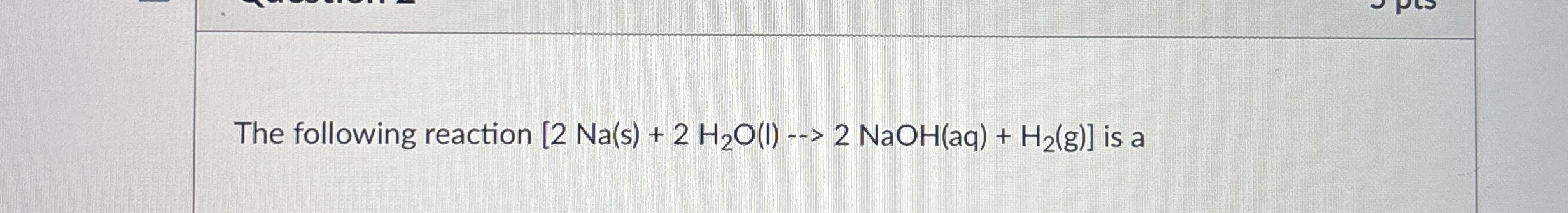 Solved The following reaction | Chegg.com