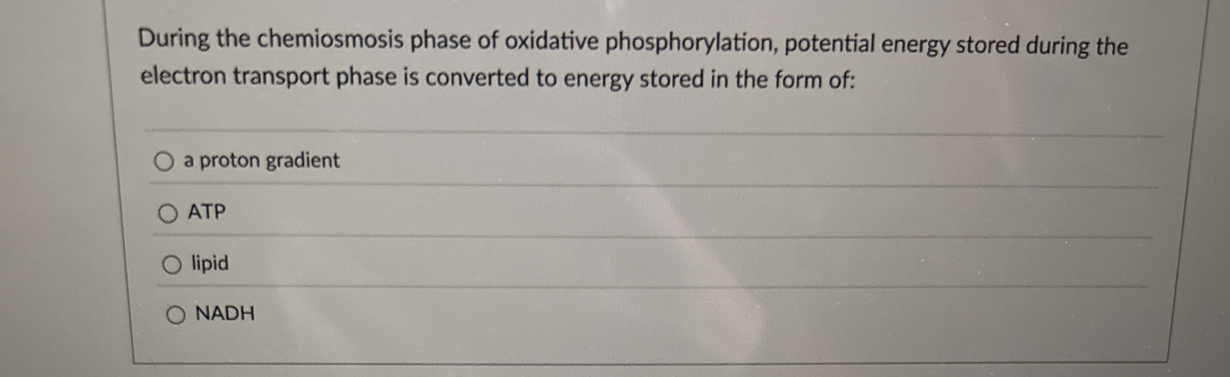 Solved During the chemiosmosis phase of oxidative | Chegg.com