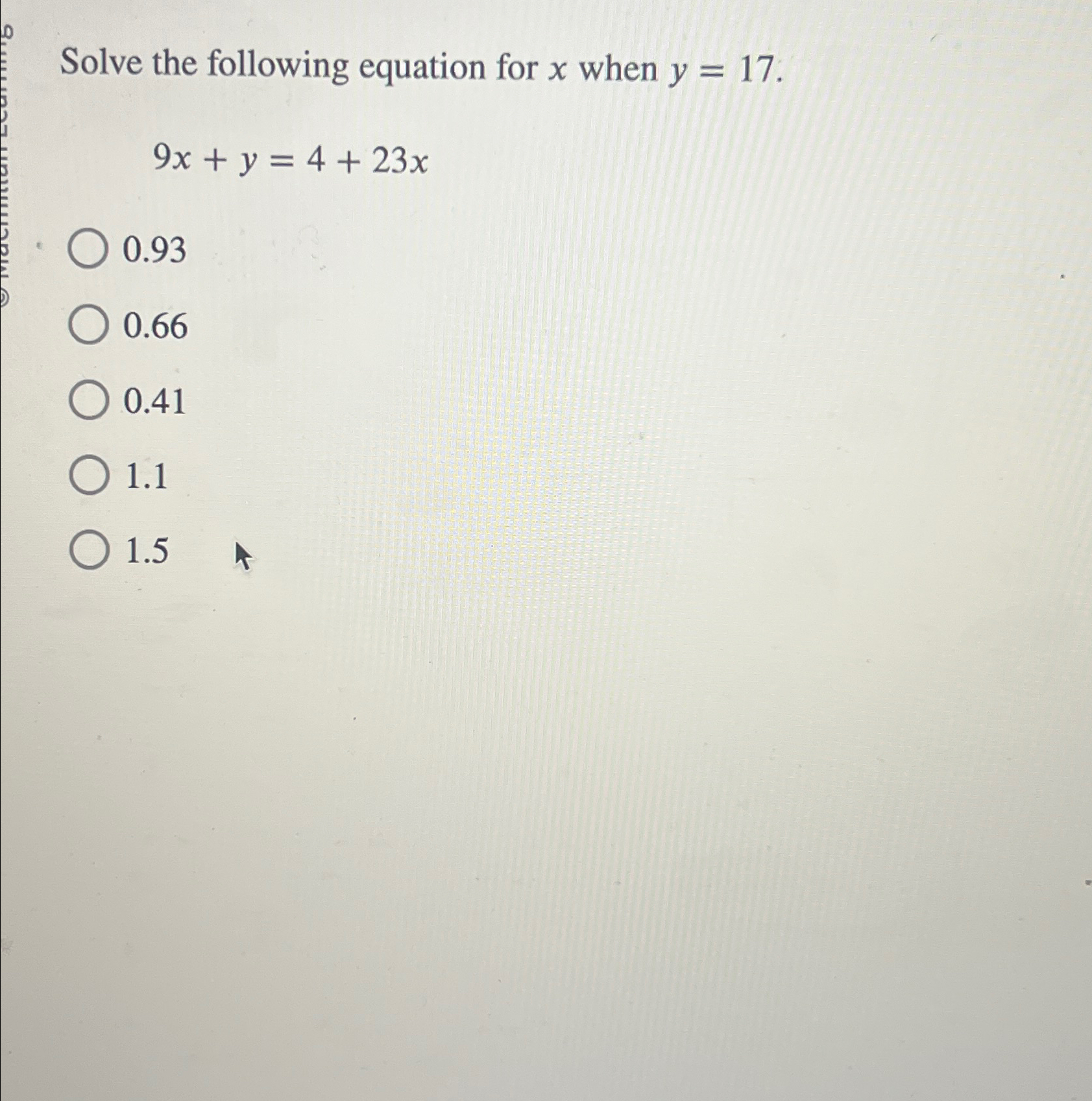 Solved Solve the following equation for x ﻿when | Chegg.com