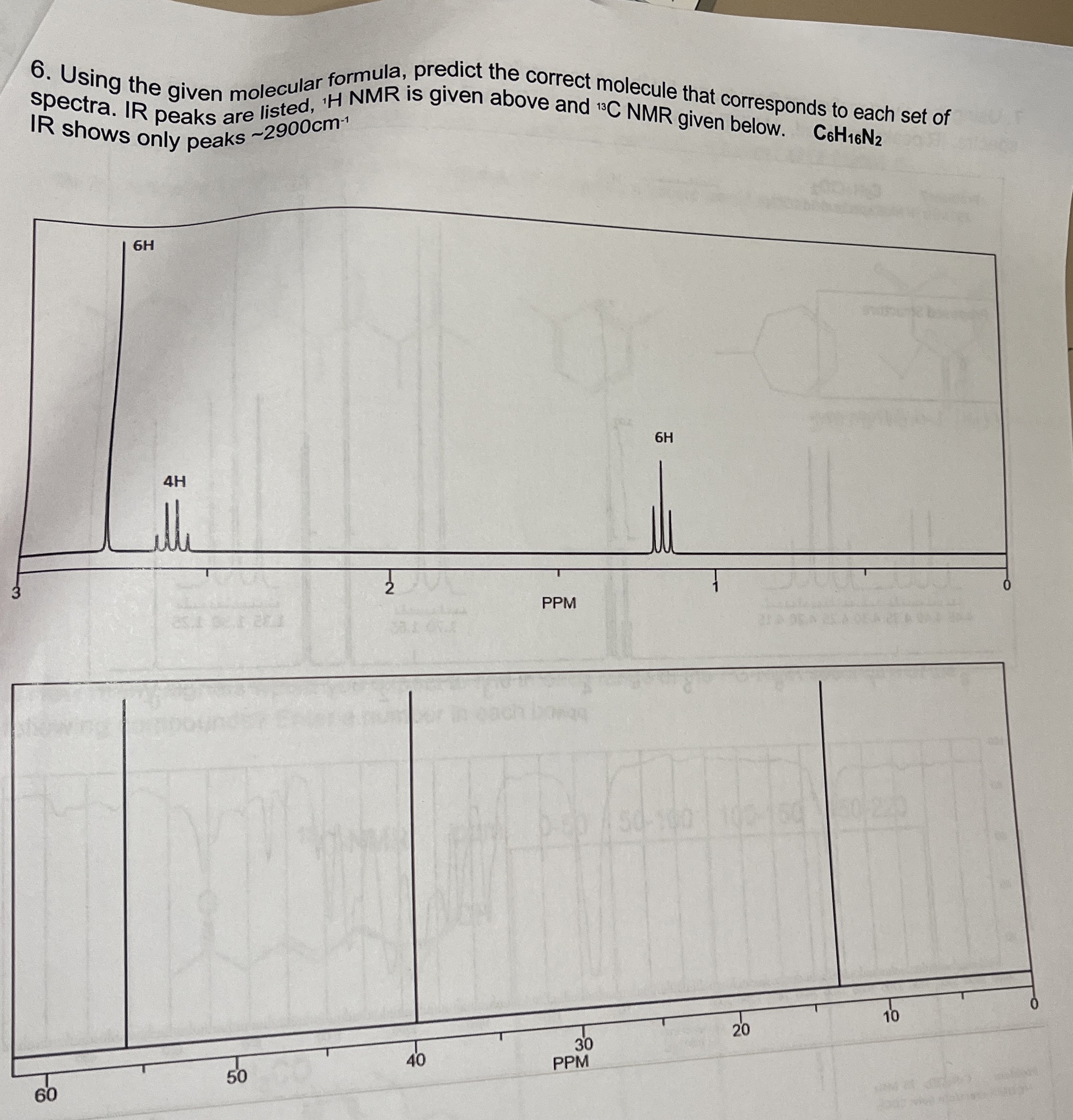 Solved Using the given molecular formula, predict the | Chegg.com