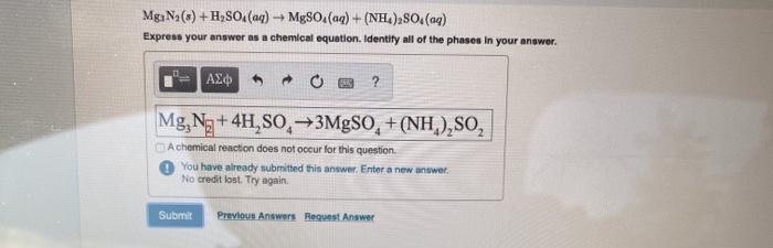Solved Mga Na(s) + H2SO4 (aq) + MgSO4 (aq) + (NH4)2SO4 (ag) | Chegg.com