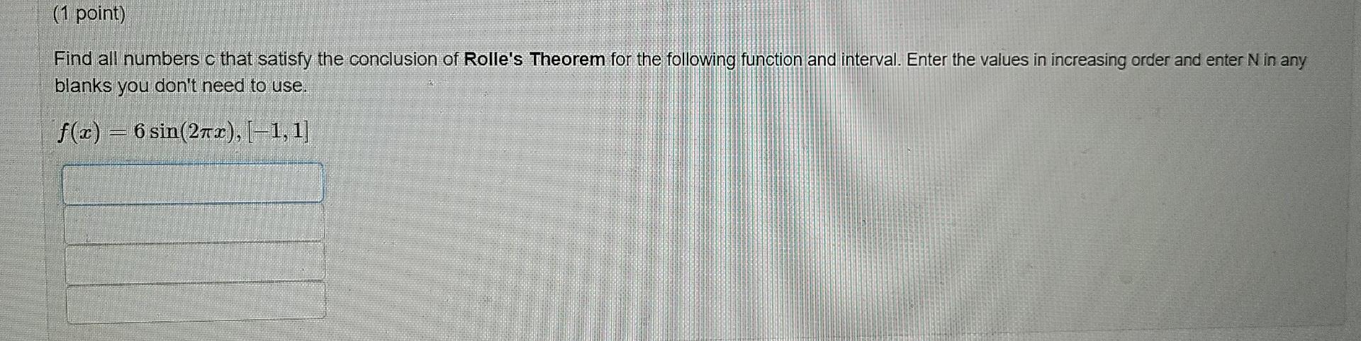 Solved (1 point) Find all numbers c that satisfy the | Chegg.com
