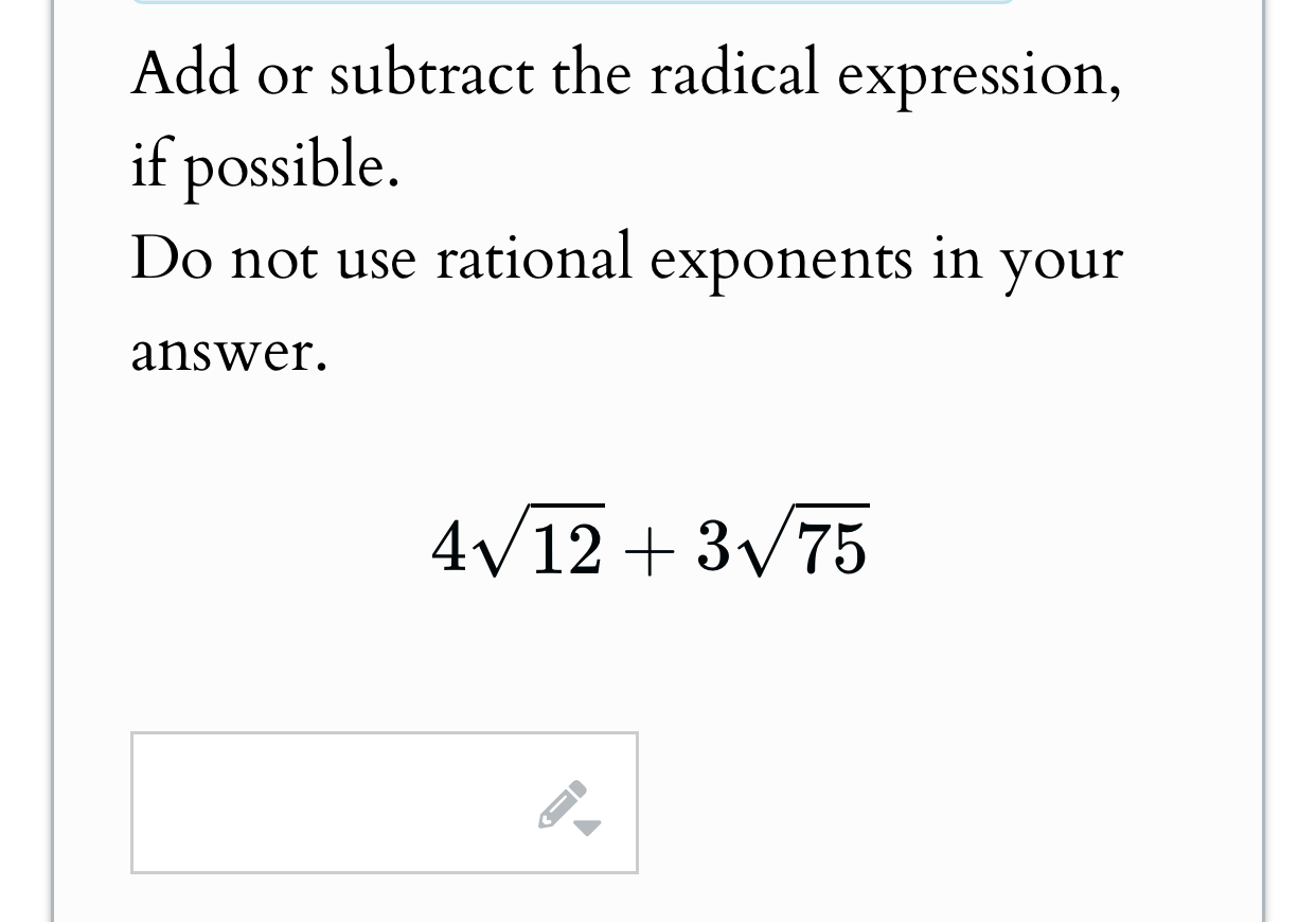 Solved Add or subtract the radical expression, if | Chegg.com