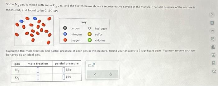 Some N2 gas is mixed with some O2 gas, and the sketch | Chegg.com