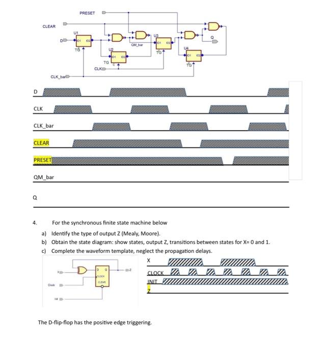 Solved 1. Consider the D-latch with asynchronous Clear shown | Chegg.com