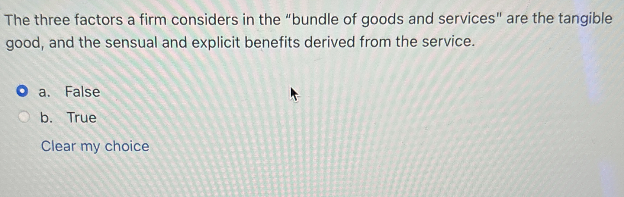 Solved The three factors a firm considers in the "bundle of | Chegg.com